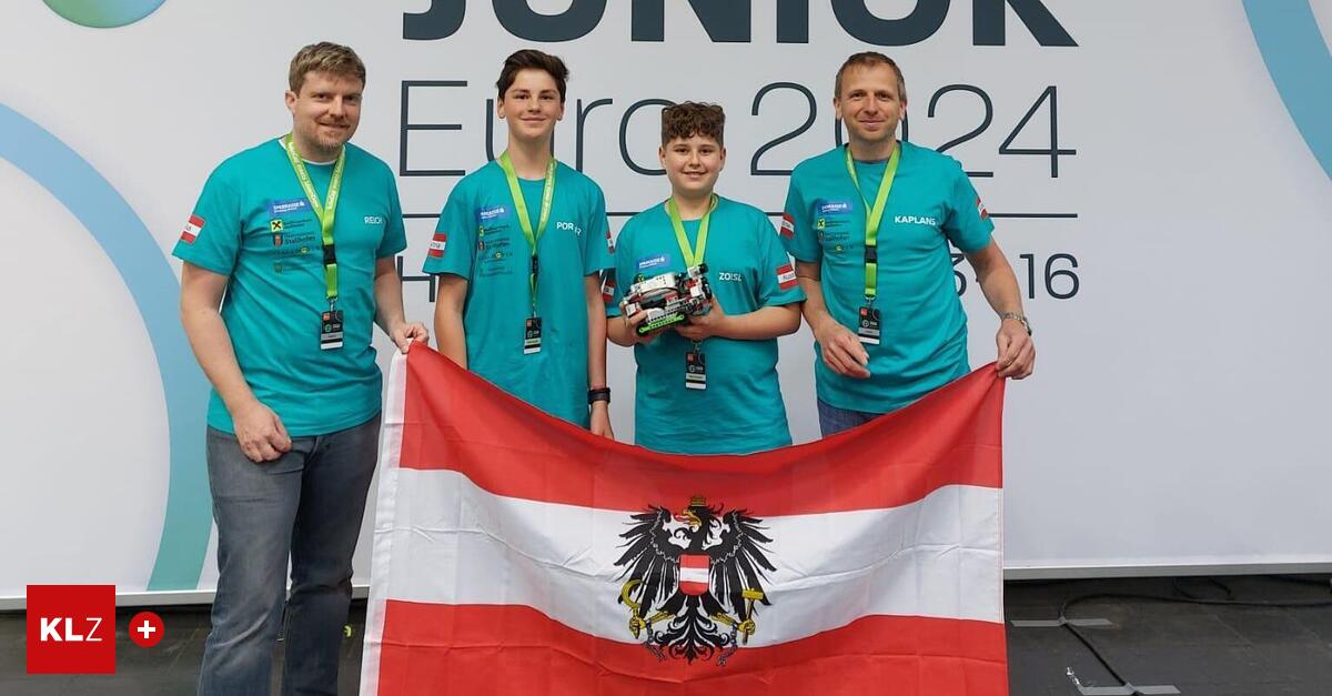 Zwei Stallhofner Schüler wurden mit ihren Robotern Staatsmeister