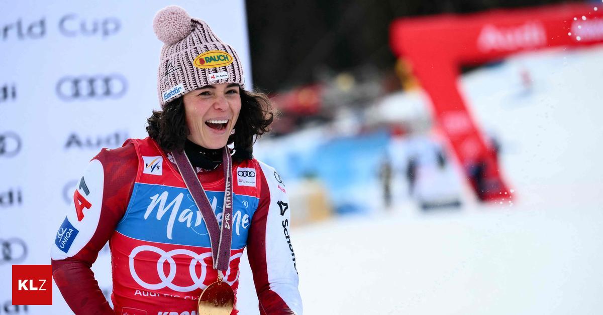 Ski Alpin: Julia Scheib gewinnt den Riesentorlauf am Kronplatz