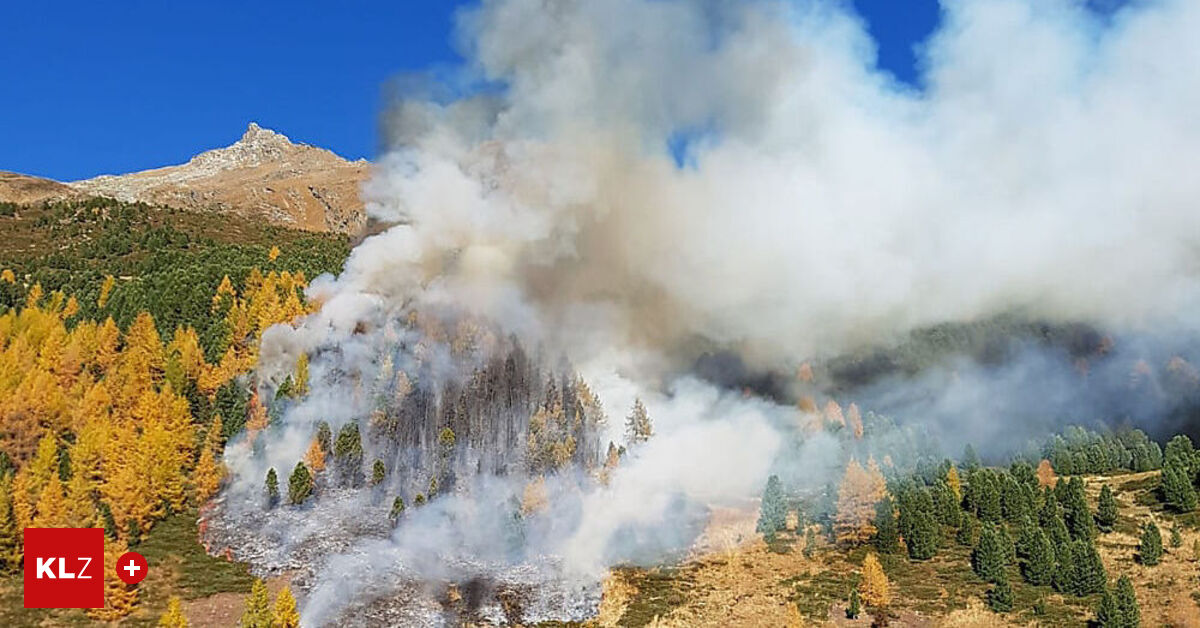 Im steilen Gelände: 100 Feuerwehrleute löschten Waldbrand in Osttirol