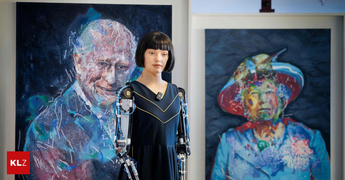 KI-Künstlerin Ai-Da malt neues Porträt von König Charles III.
