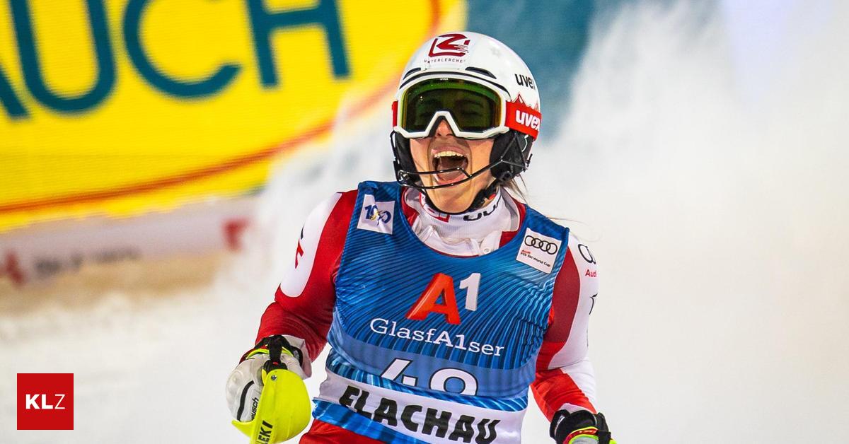 Beim Ski-Weltcup in Flachau: Marie-Therese Sporer fuhr mit „Pistole an ...