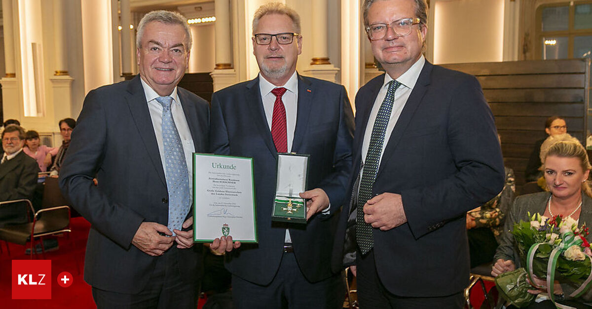 Ehrenzeichen: ÖGB-Landeschef Horst Schachner "vergoldet"