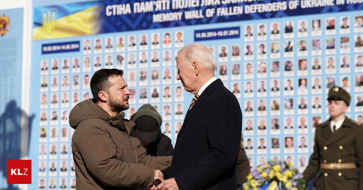Einfache Sprache: US-Präsident Joe Biden zu Besuch in der Ukraine