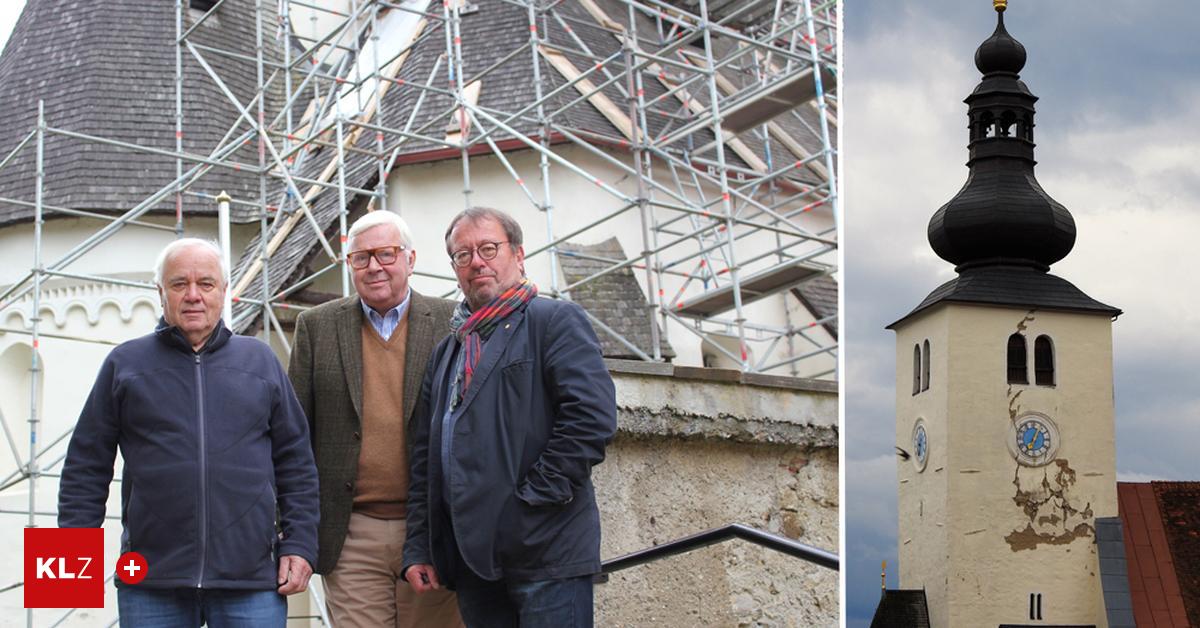 Gefahr im Verzug: Putz fiel herab: Kirchturm von Piber musste rasch ...