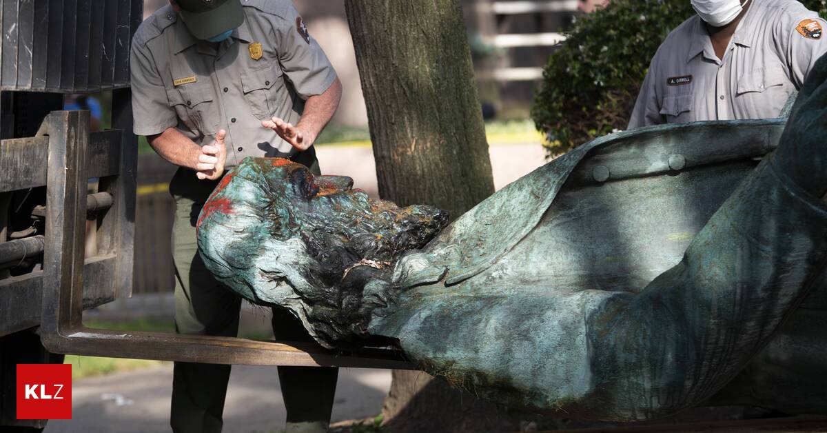 Trump-Regierung stellt umstrittene Statue in Washington wieder auf