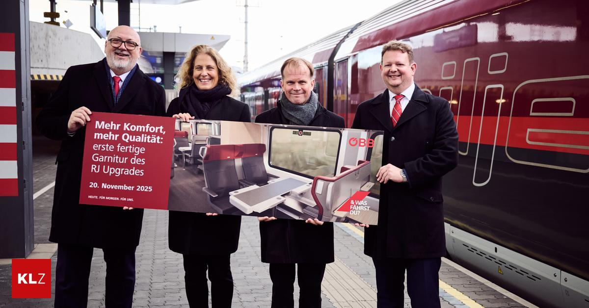 In Lienz hält bald der erste modernisierte Railjet der Republik