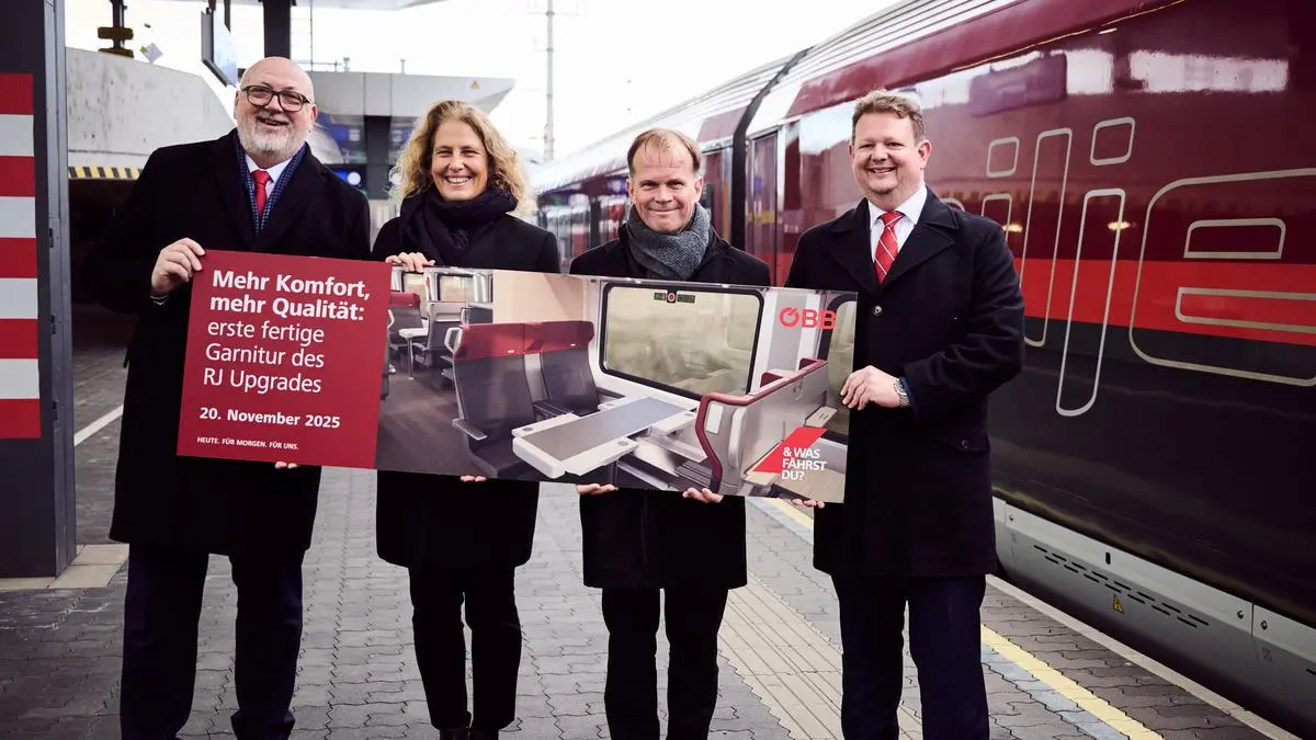 In Lienz hält bald der erste modernisierte Railjet der Republik