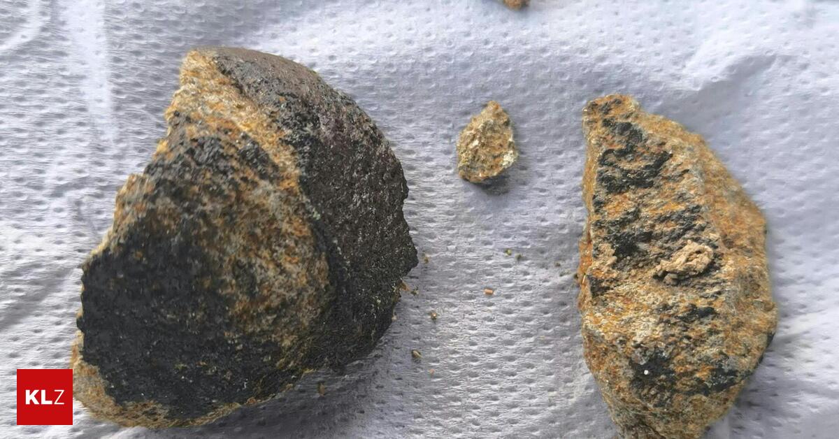 Meteorit durschlug Blechdach im Garten einer burgenländischen Familie