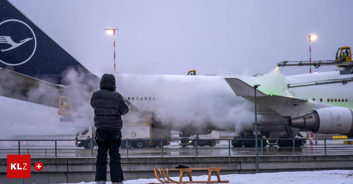 Schnee Flughafen Frankfurt