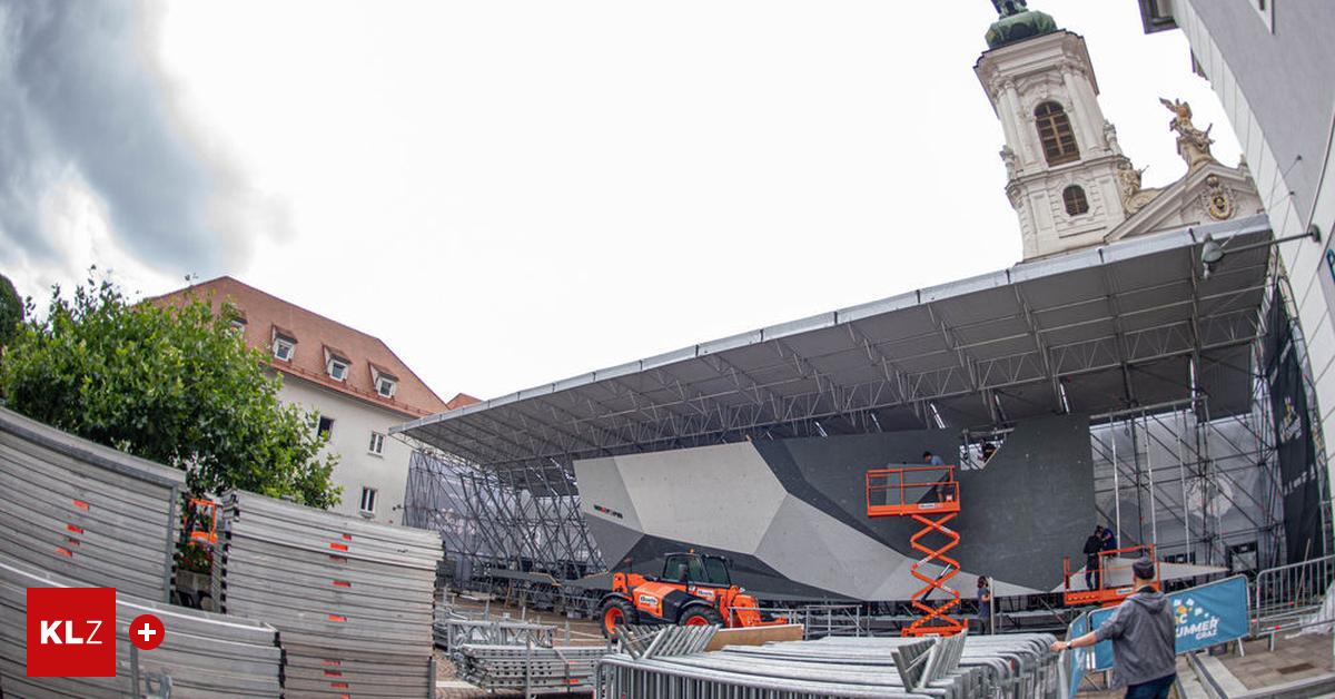 Aufbauarbeiten laufen: Graz bereitet sich auf nächsten Mega-Sportevent vor