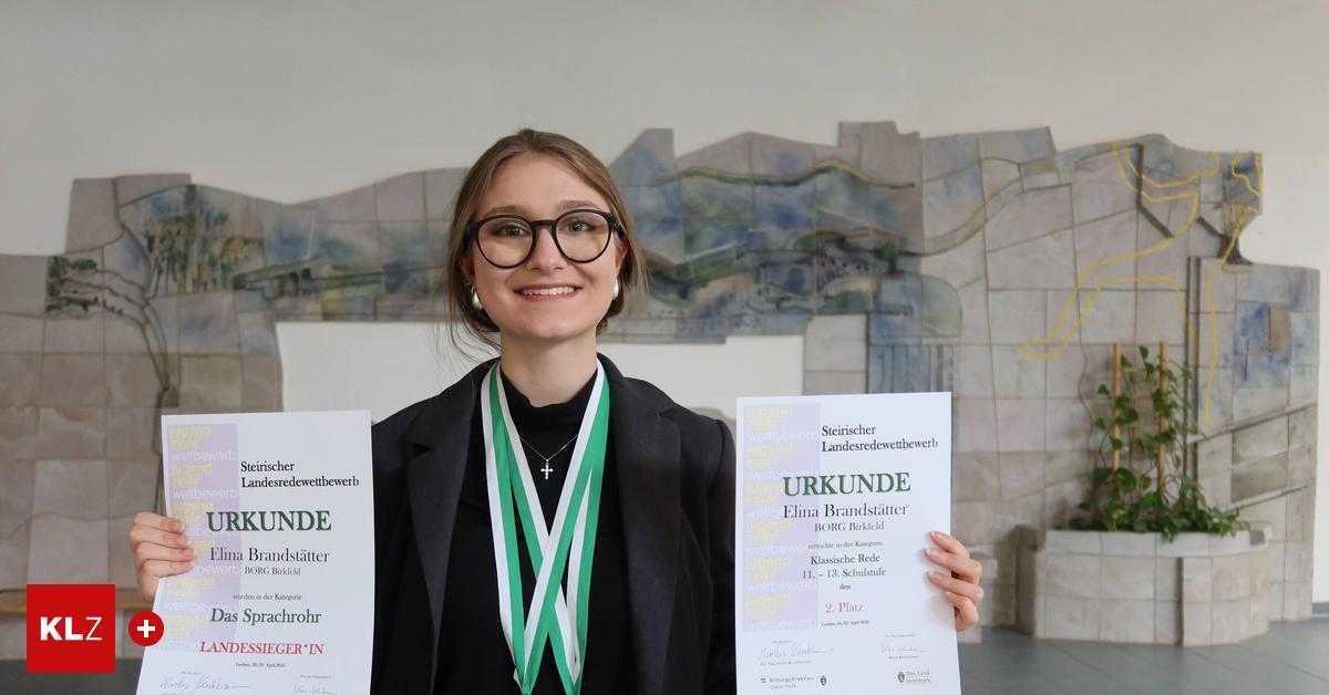 Elina Brandstätter gewinnt Gold und Silber beim Jugendredewettbewerb