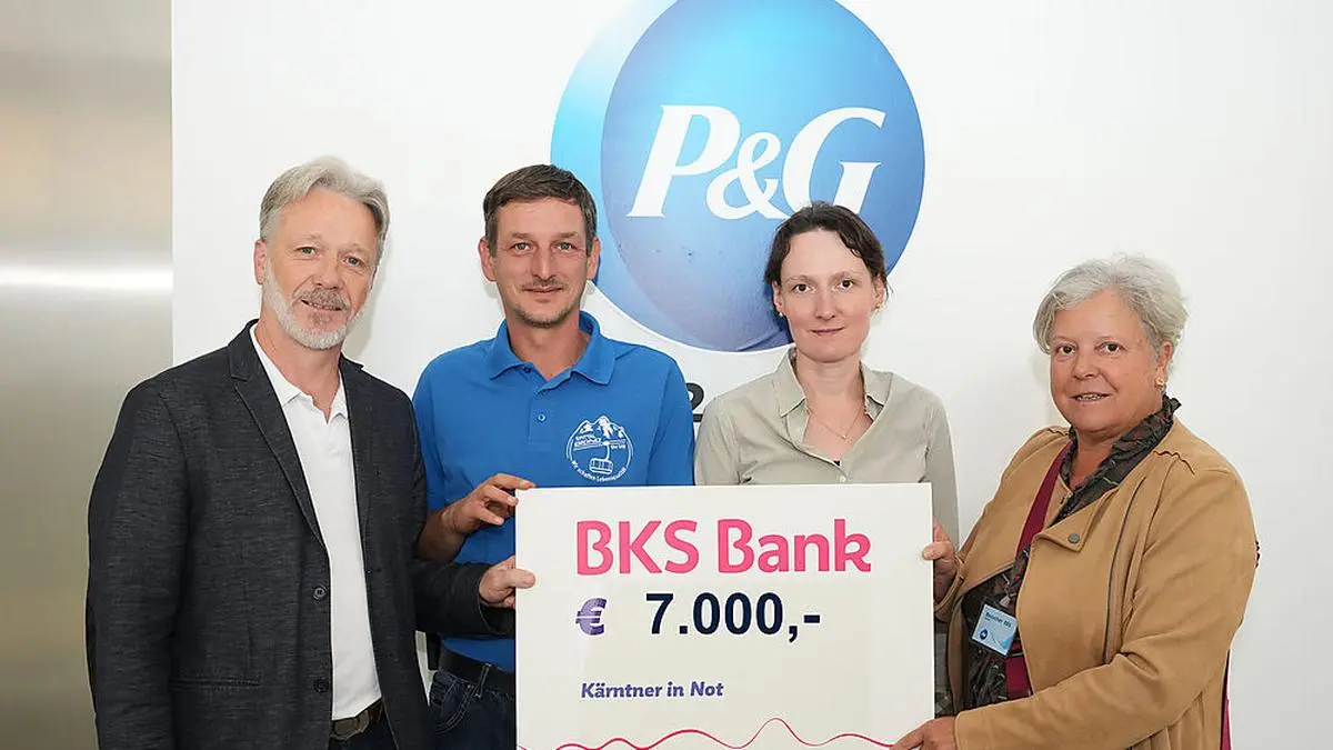 Kärntner in Not: Procter & Gamble spendet 7000 Euro für das Gegendtal