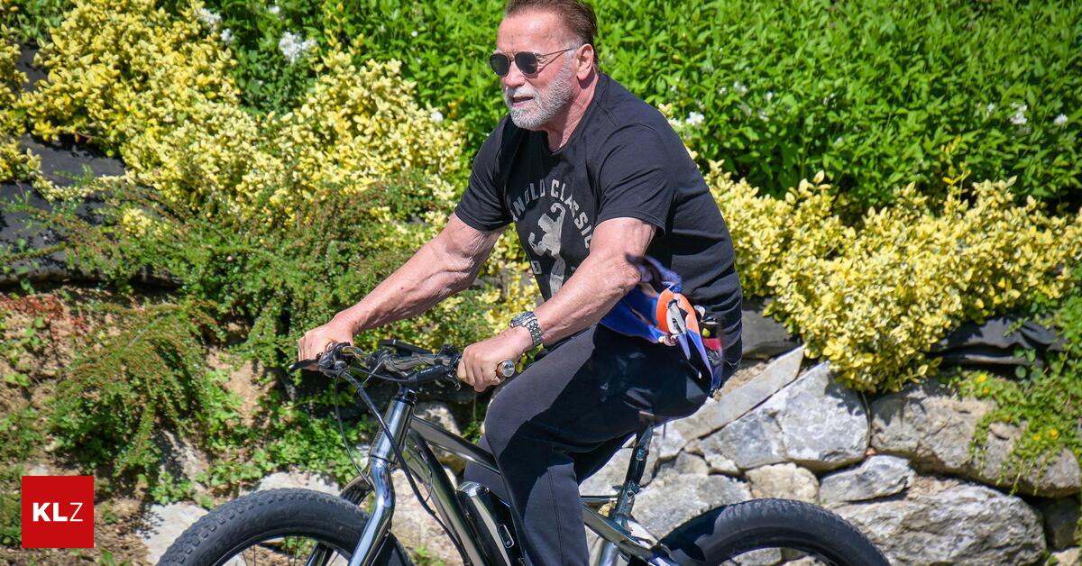 Schwarzenegger in Thal: Arnie lotst seine Fans in seine steirische Heimat