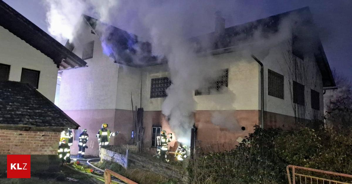 Kärnten: Feuerwehrmann bei Brand leicht verletzt