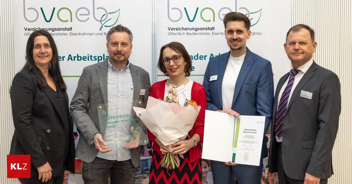 BVAeb-Gütesiegel: Die Spittaler Volksschule West ist ein „gesunder ...