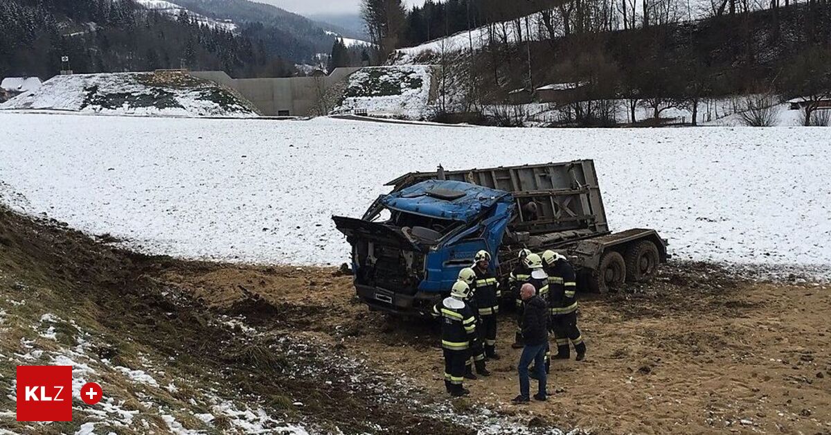 Stanz im Mürztal: Lkw überschlug sich