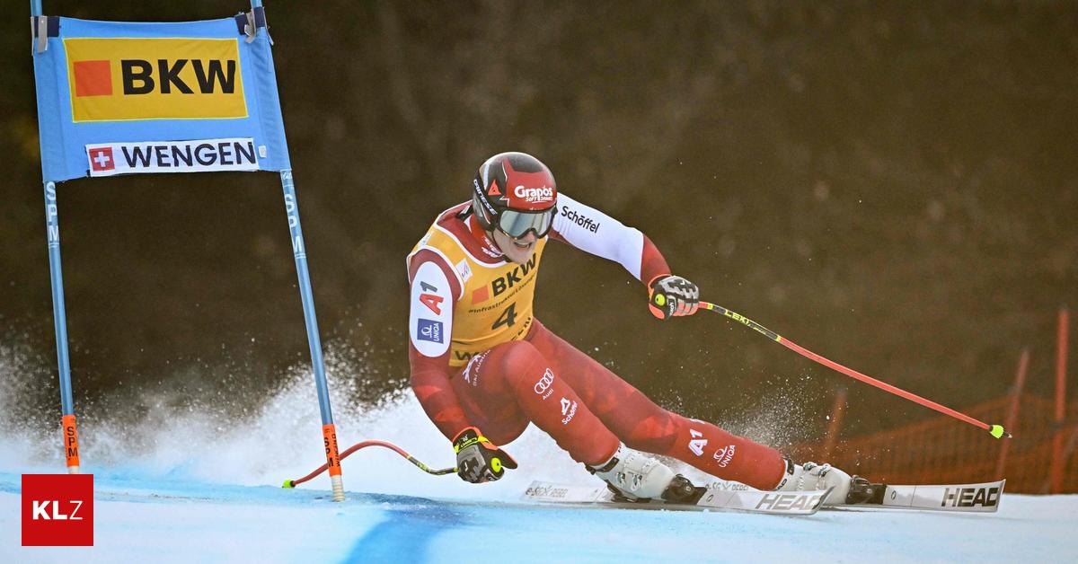 Super-G in Wengen: Stefan Babinsky fährt beim Sieg von Giovanni ...