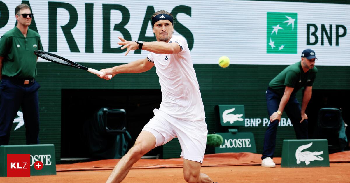 Tennis: Alexander Zverev bei den French Open im Viertelfinale
