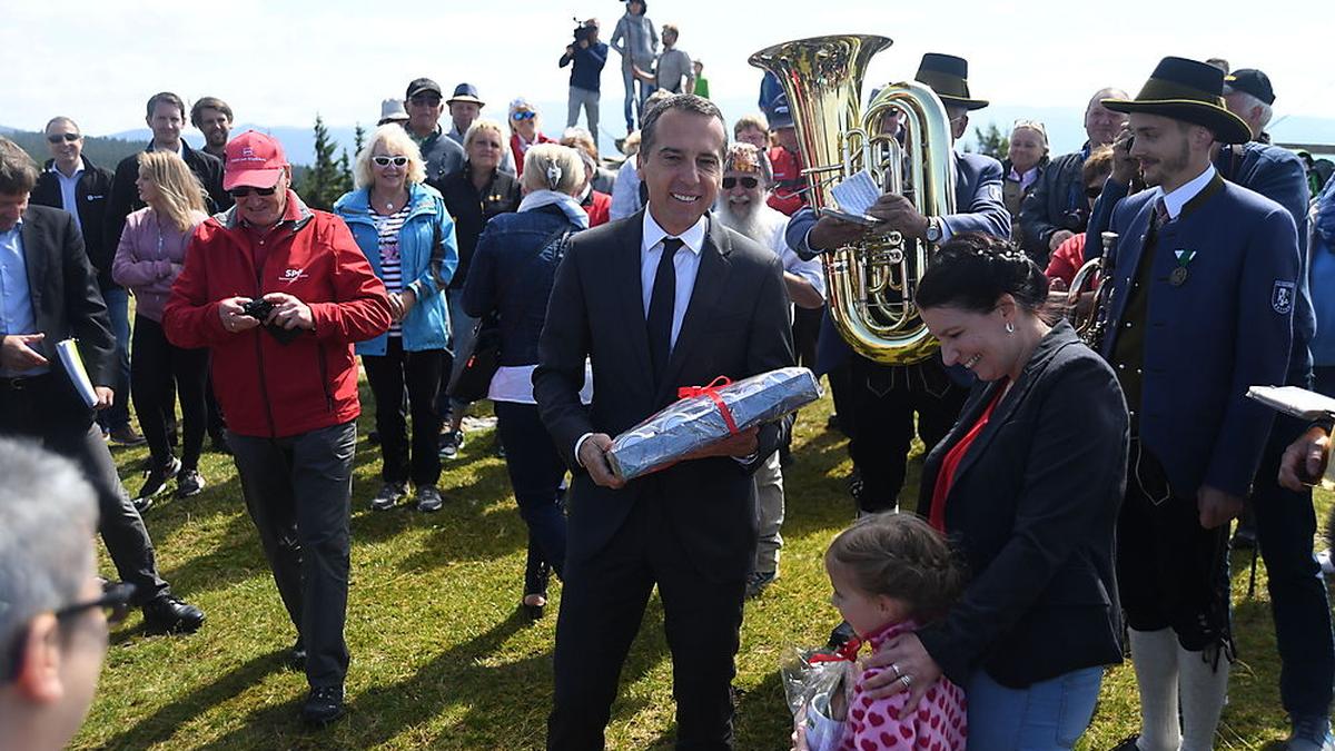 Ratten: Der Kanzler besuchte den Windpark Steinriegel