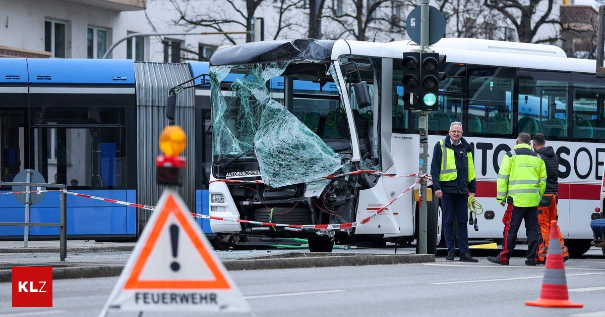 Viele verletzte Kinder: Schwerer Unfall zwischen Tram und Bus in München