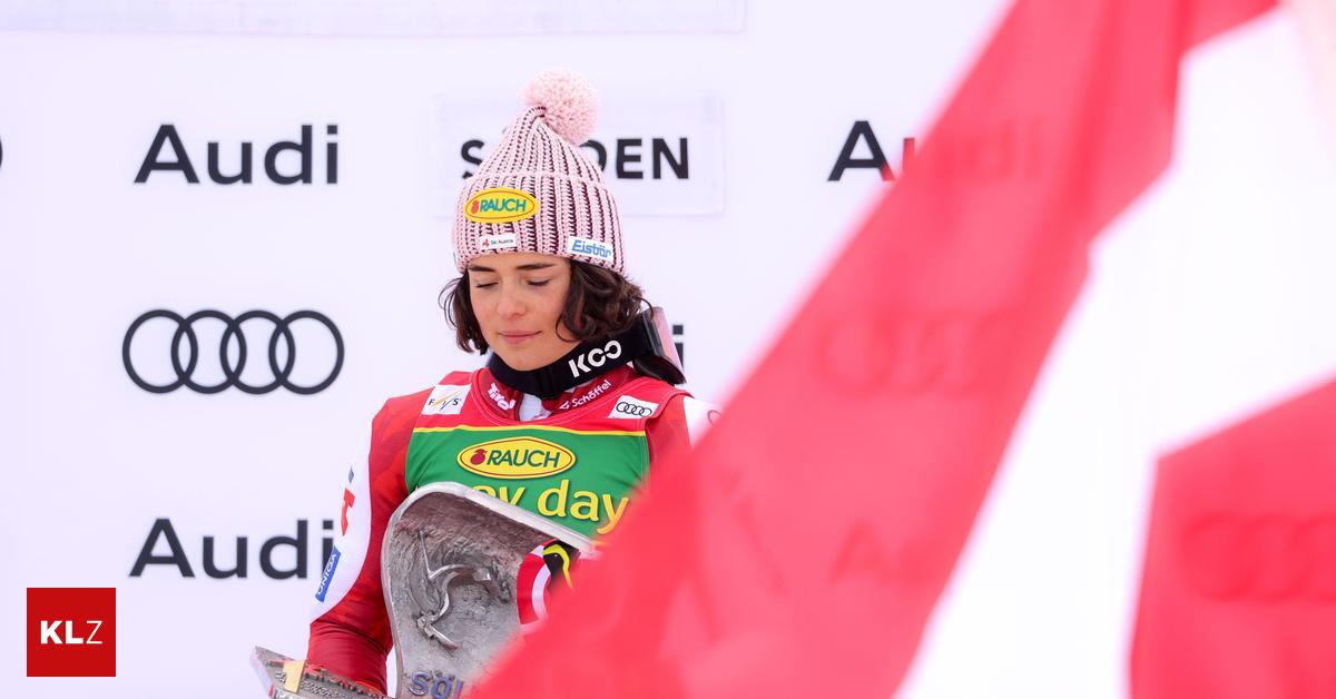 Sieg in Sölden: Julia Scheib: „Den fettesten Grinser zu haben, heißt ...