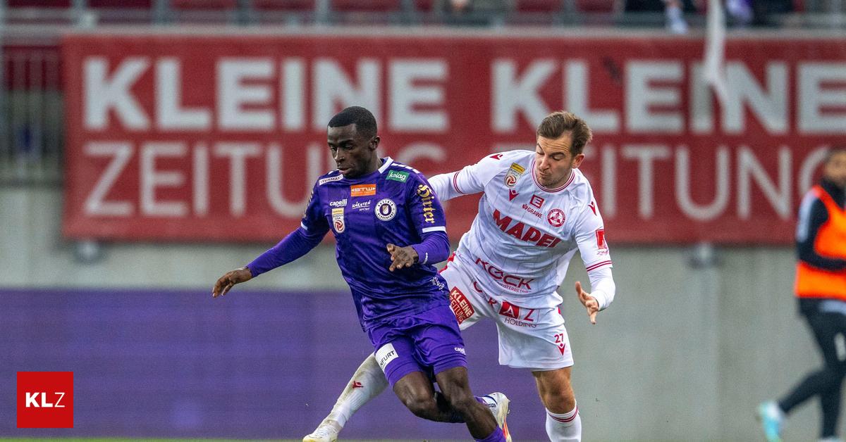 Bundesliga: Austria Klagenfurt gewinnt spektakuläres Spiel gegen GAK