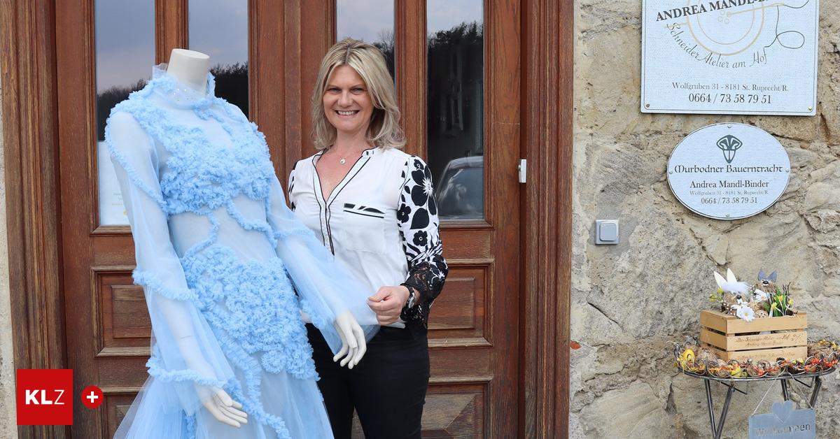 Schneiderin Andrea Mandl-Binder: Nach der Arbeit im Kuhstall näht sie ...