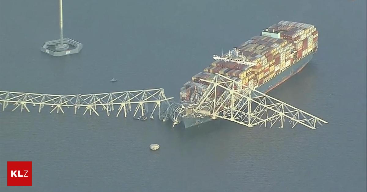 Dramatisches Video: Brücke in den USA stürzt nach Schiffsunfall ein ...