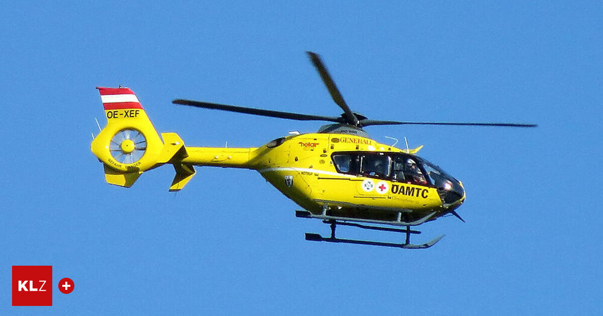 Beim Holzabladen verletzt: Hubschraubereinsatz: Rundholz traf Mann am Kopf