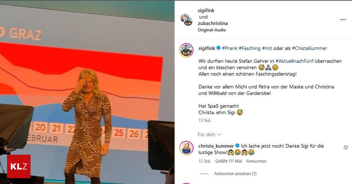 Auftritt im ORF-Studio: Sigi Fink sorgt mit sexy Faschingskostüm für ...