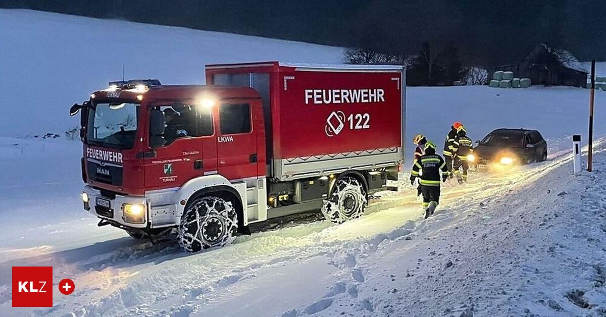Sturm und Schneefälle: Wetter hielt Mürztaler Feuerwehren in Atem