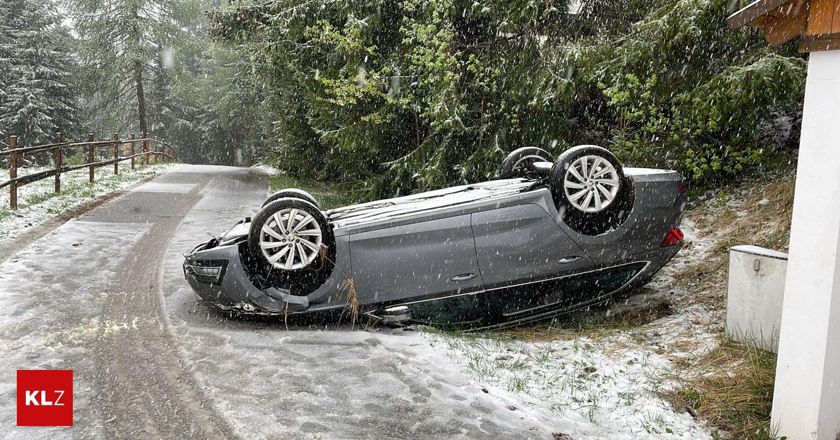 Unfall auf der Pack: Fahrzeug überschlagen, Lenker war im Unfallauto ...