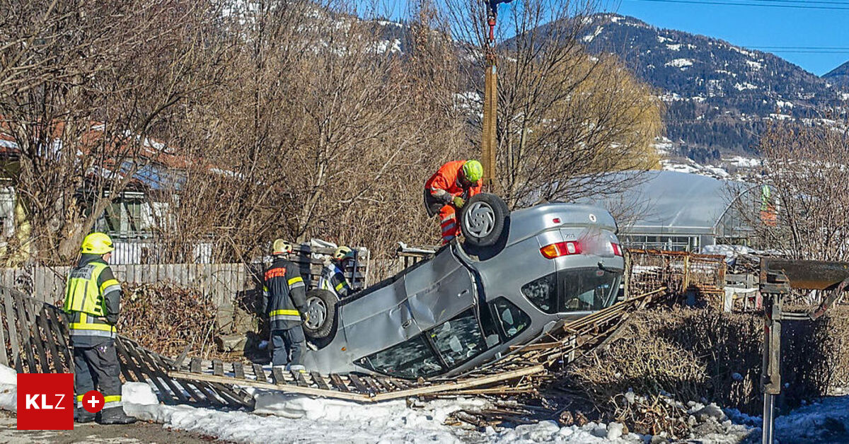 Lienz: Auto geriet in Kurve ins Schleudern und überschlug sich