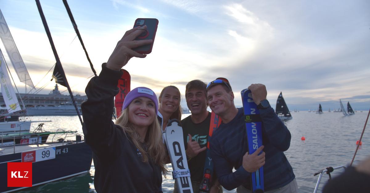 Ein Schirennen vor Triest in absoluter Nähe vom Meer