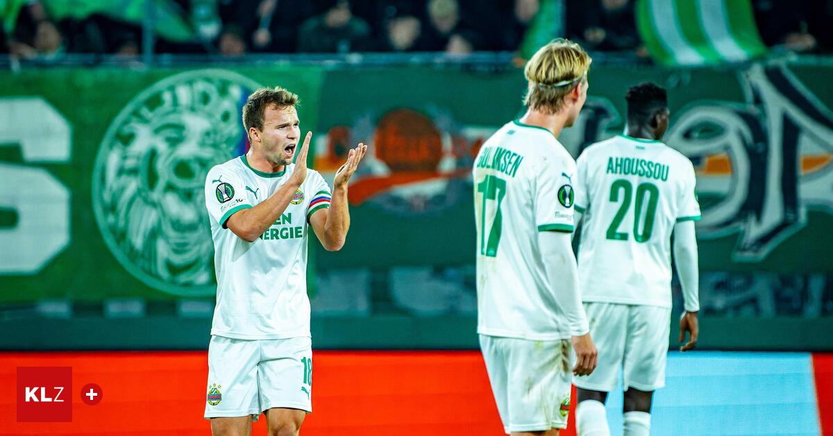 Conference League: Der SK Rapid rutscht in den Tabellenkeller ab