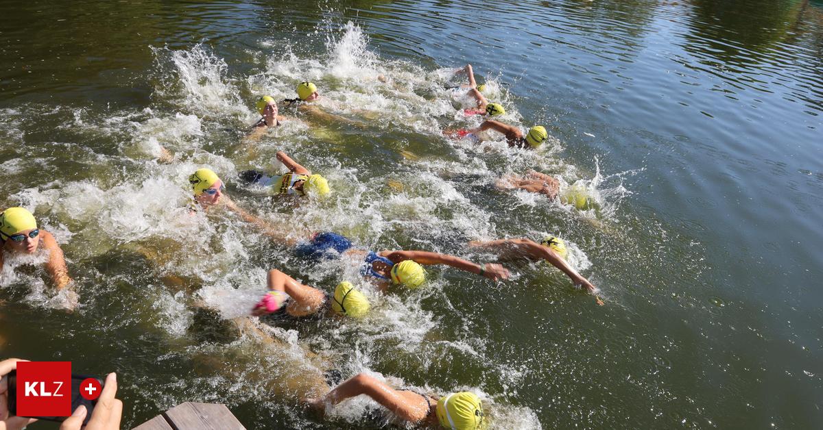 Wettkampfstimmung beim Aquathlon der Kinder in Riegersburg