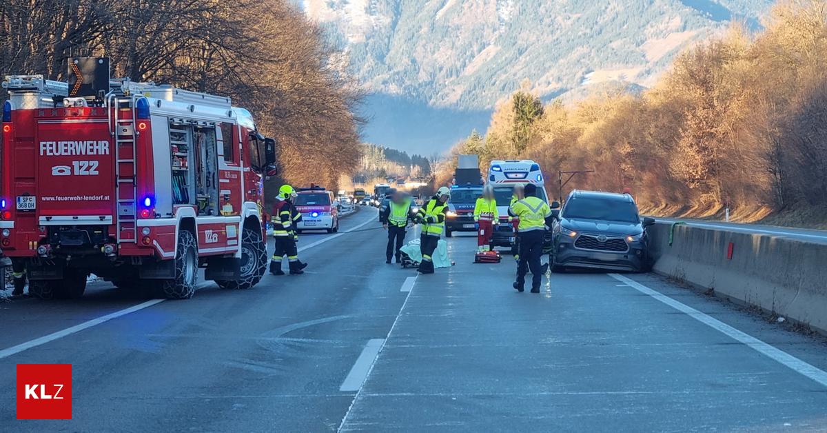 Schwerer Unfall im Morgenverkehr auf der A10 in Kärnten