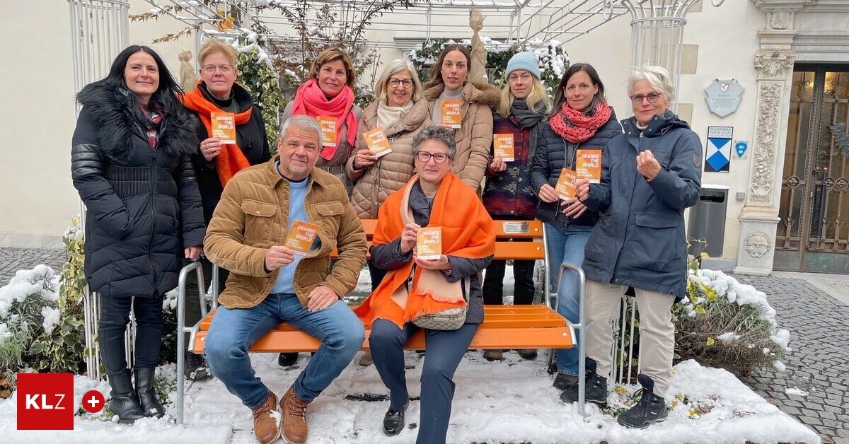 Orange the World: Spittaler Schaufenster werden zu Mahnmalen