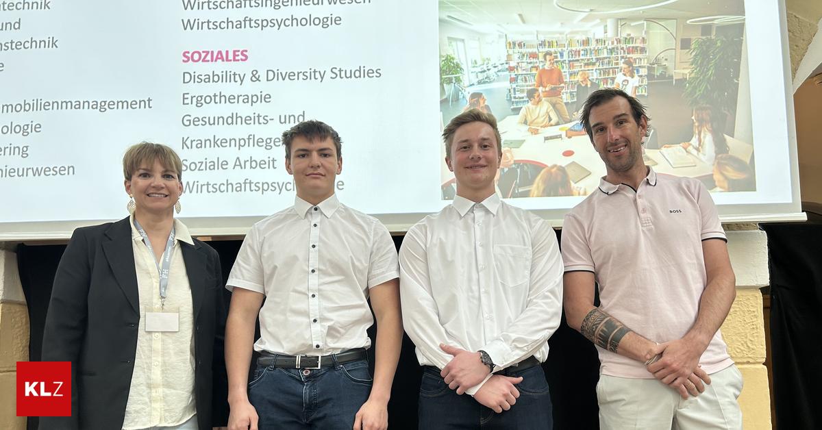 FH Spittal: Maturanten präsentieren Obst-Scan und Vogelhaus-Projekt