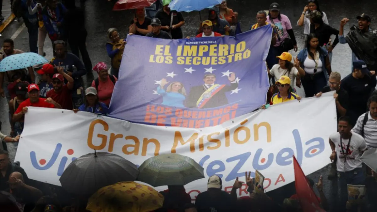 Caracas: Großdemo für Freilassung von Maduro in Venezuela