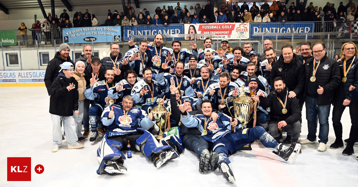 Kärntner Eishockey: Steindorf jubelte über dritten Meistertitel in Folge