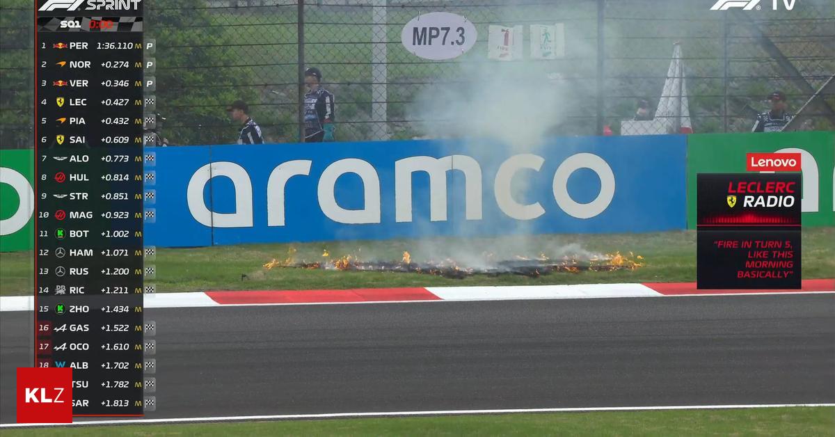 Grand Prix in China: Spontane Entzündungen: Feuer an der Strecke gibt ...