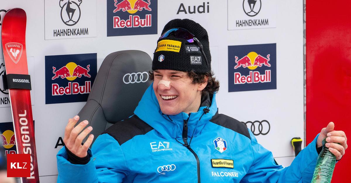 Giovanni Franzoni gewinnt bei ÖSV-Debakel die Abfahrt in Kitzbühel