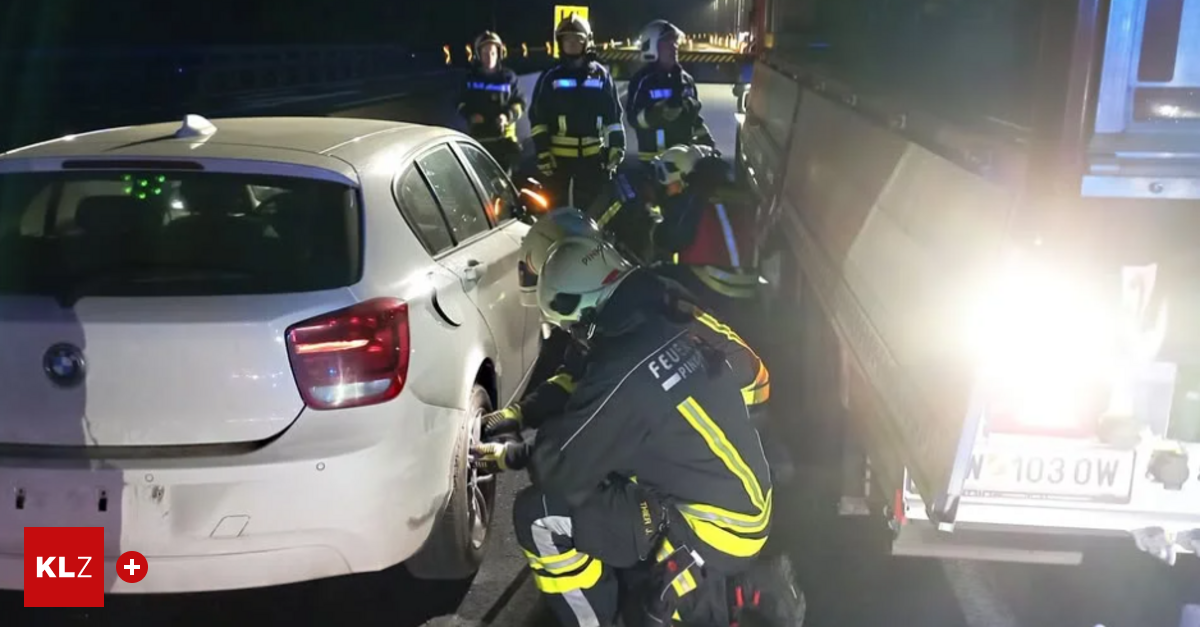 Nach Unfall auf A2 musste Pkw-Lenker mit Drohne gesucht werden